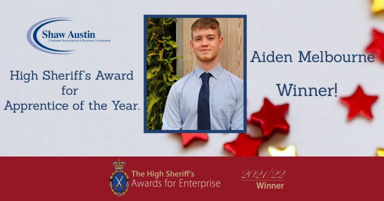 Apprentice of the Year Award - Winner Shaw Austin Apprentice